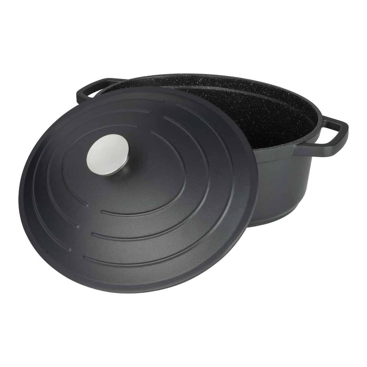 Commichef Cast Aluminium 32cm Oval Casserole - Black – Grunwerg